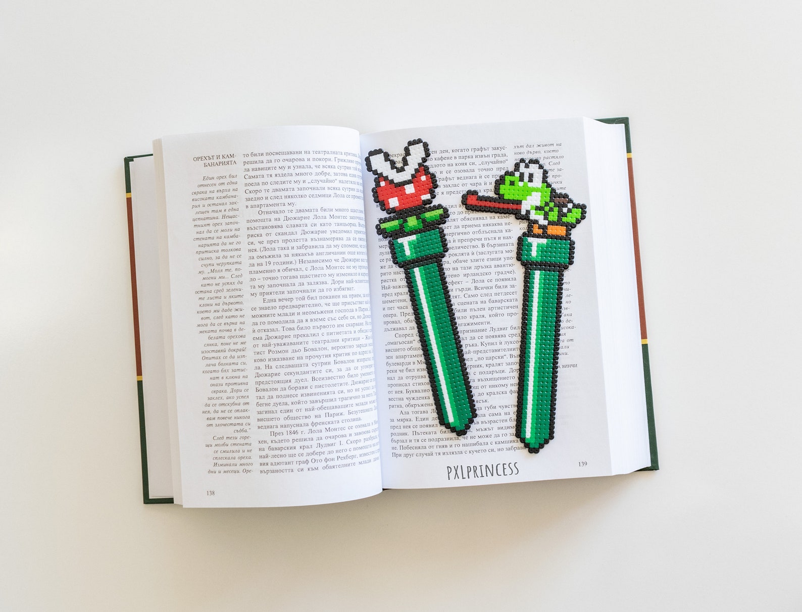 Super Mario Yoshi Bookmark Pixel Art Piranha Nintendo Hama Perler Beads ...
