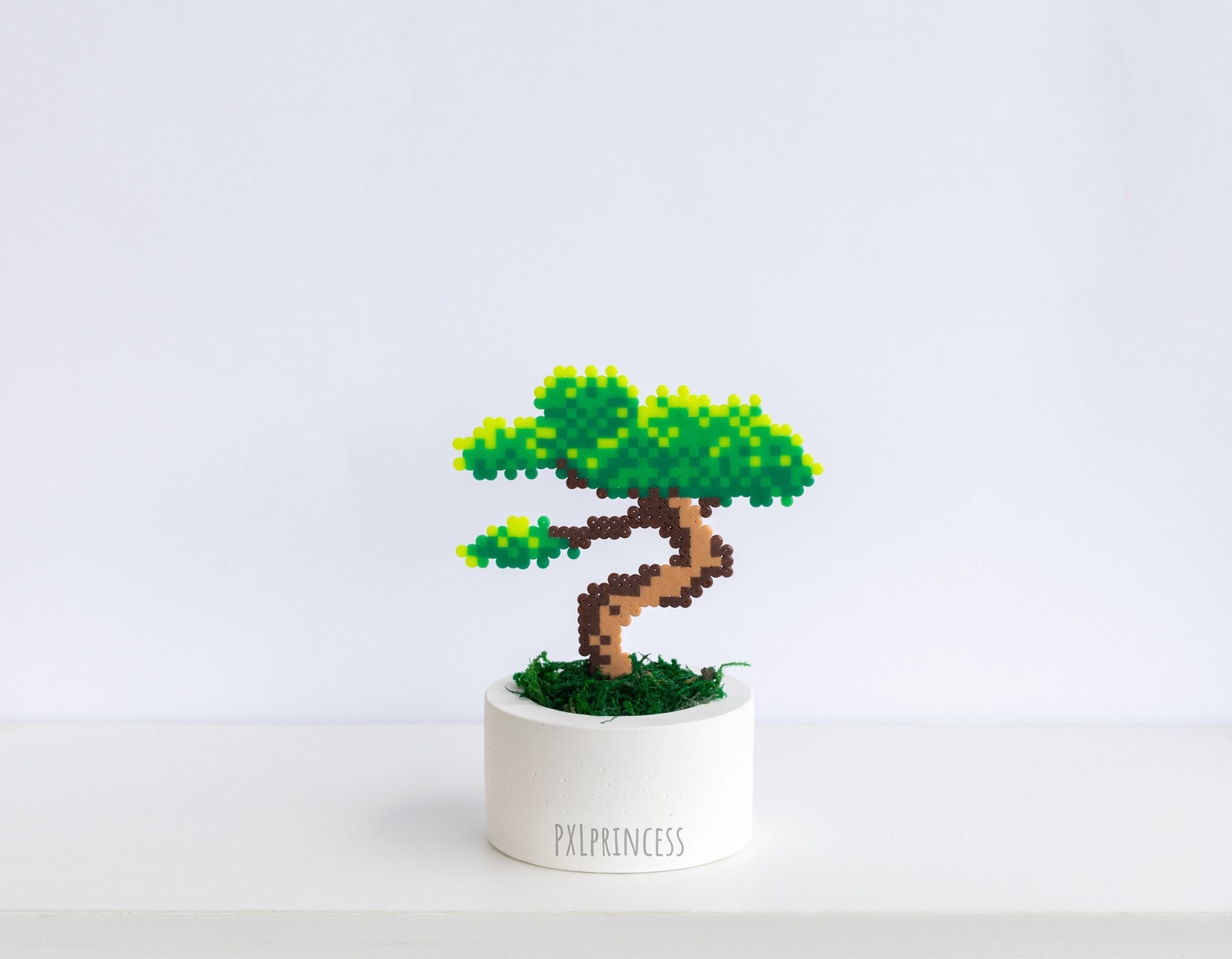 Bonsai Tree Pixel Plant in a Pot Artificial Plant Potted Plant Perler ...