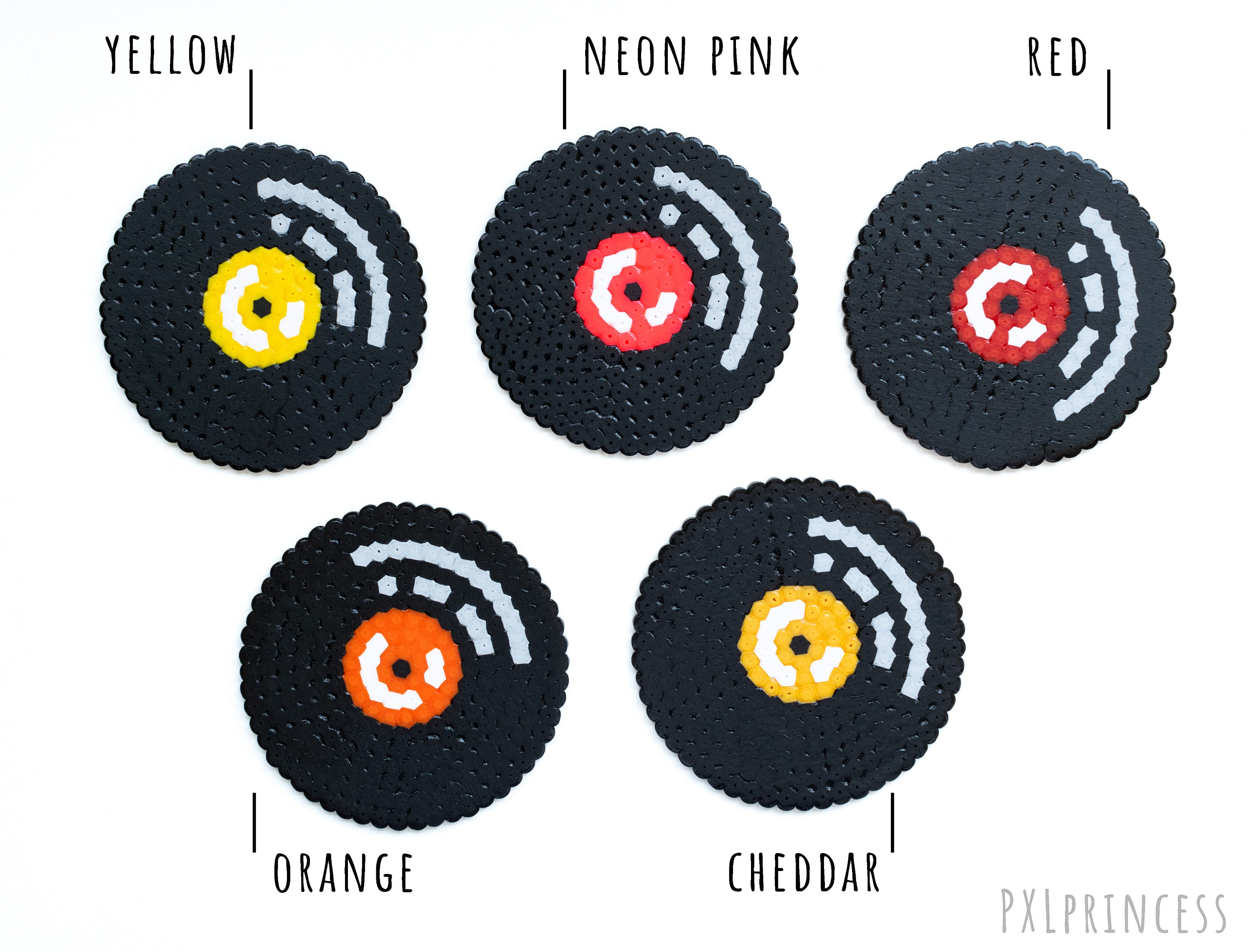 Vinyl Coaster Retro Classic 70s 80s Home Decor Pixel Vinyl Record ...