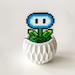 Pixel Plant in a Pot Fire Flower & Ice Flower Perler Super Mario Hama ...