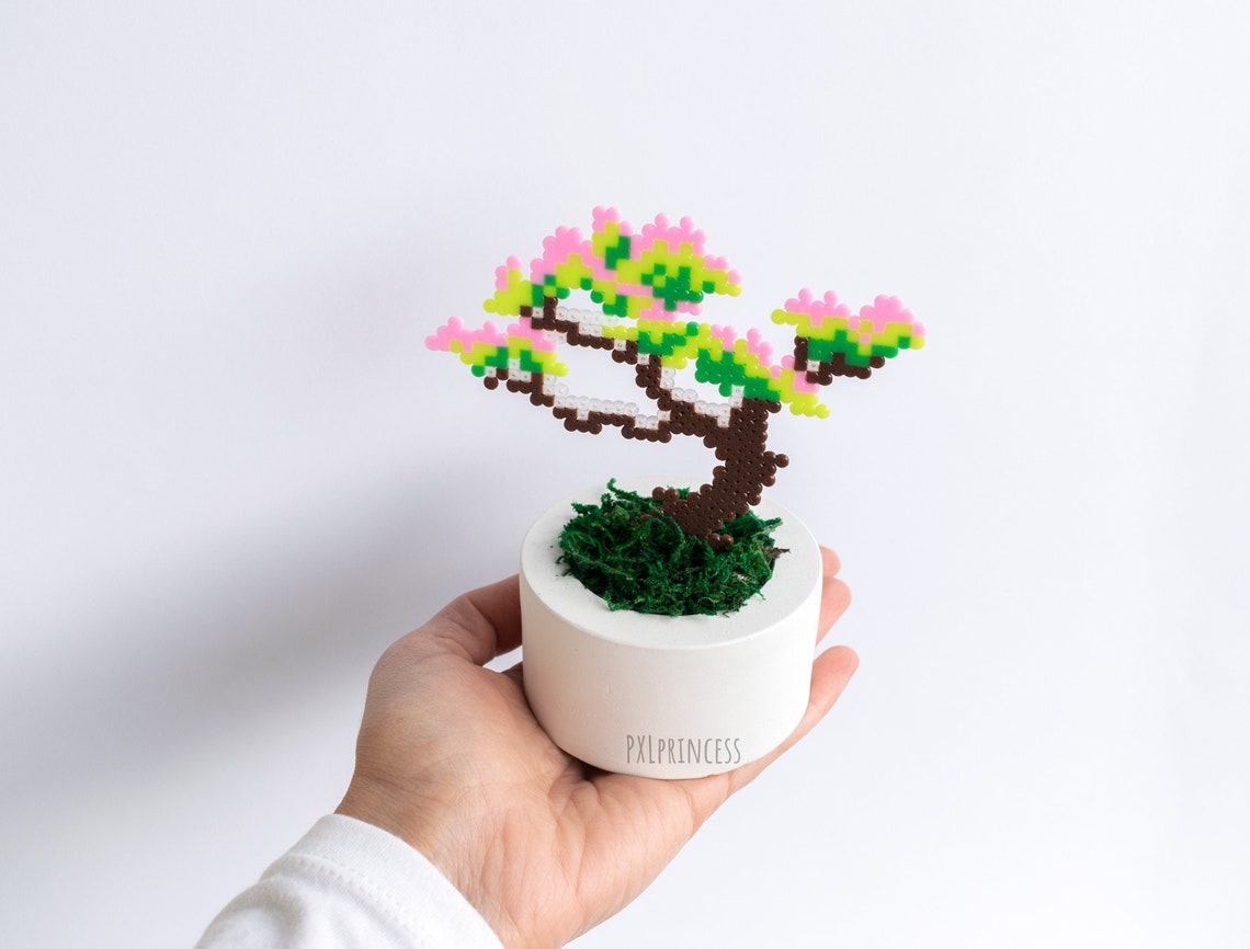 Bonsai Tree Pixel Plant in a Pot Artificial Plant Potted Plant - Etsy