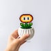 Pixel Plant in a Pot Fire Flower & Ice Flower Perler Super Mario Hama ...