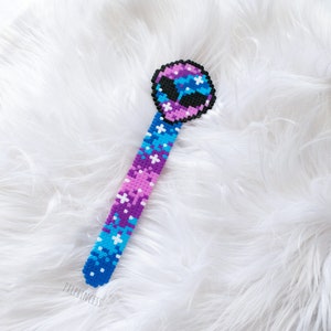 Galaxy Bookmark Alien Ufo Bookmark Outer Space Lover Pixel Art Hama ...
