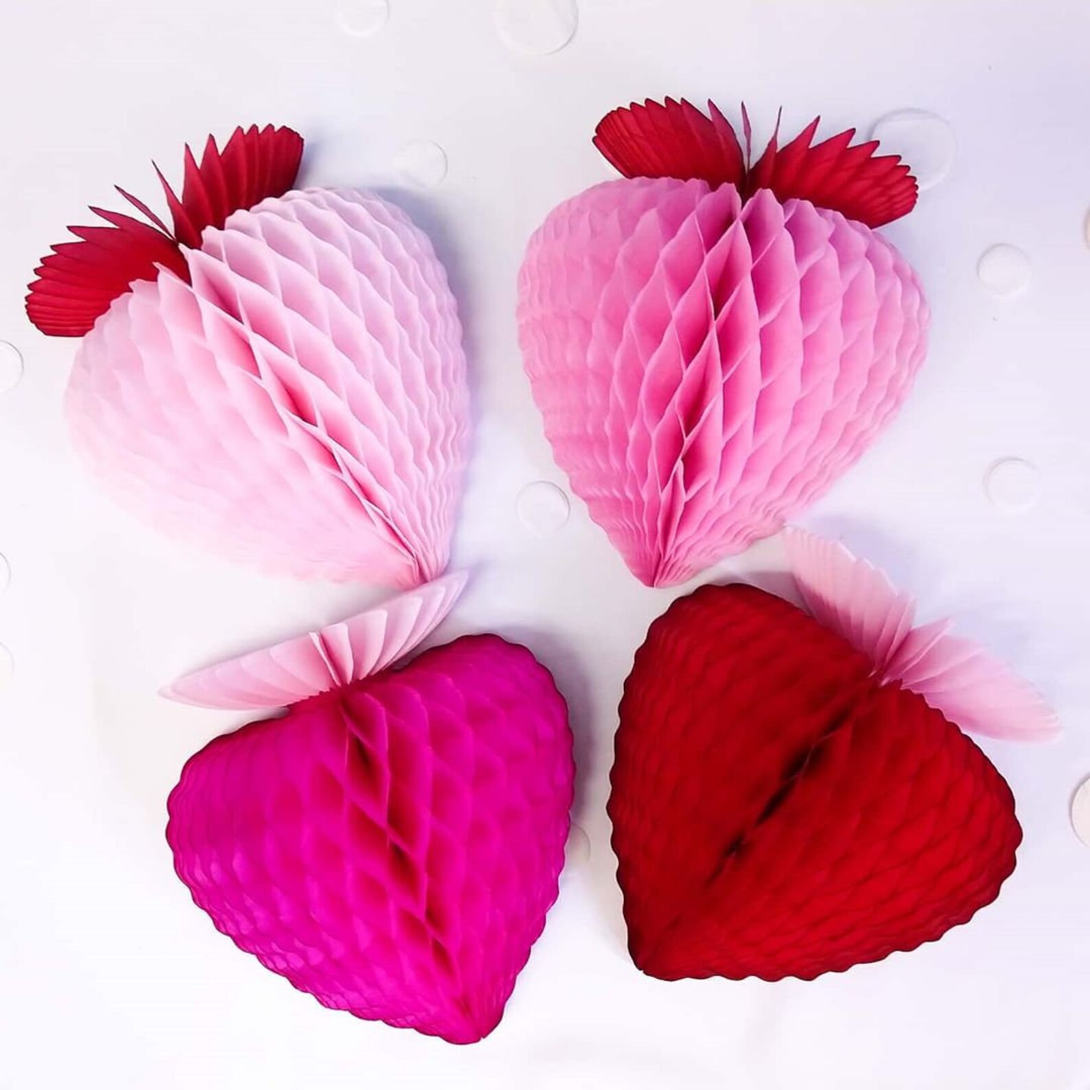 40-piece Set of Tissue Paper Strawberry Decorations 10 Inch & - Etsy