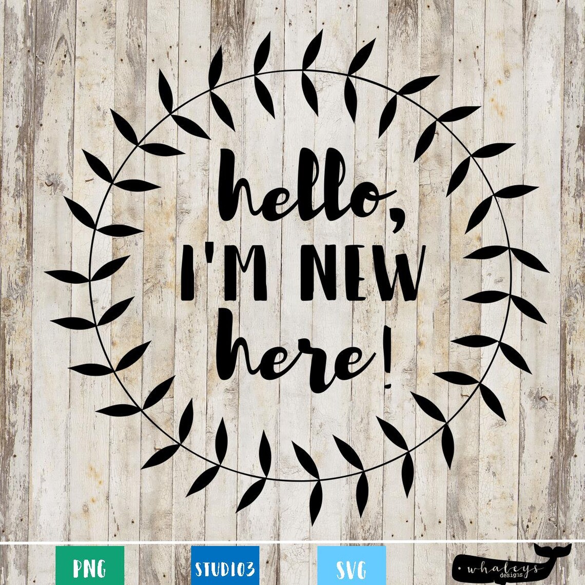 Hello, I'm New Here SVG, PNG, Studio3 Files. Perfect for a Baby ...