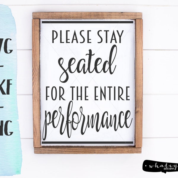 Please Remain Seated Bathroom Sign - Etsy