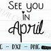 See You in April SVG, Pregnancy Announcement DXF, Baby PNG, Expecting ...