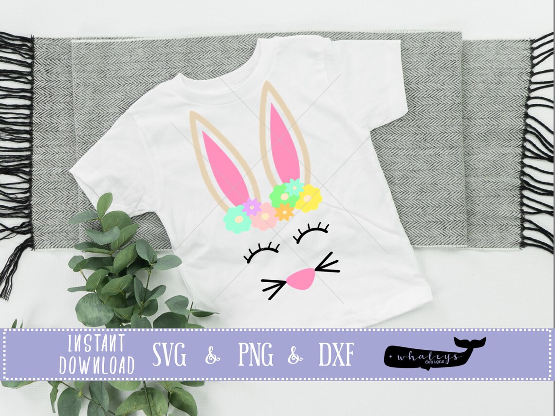 Bunny Face SVG Rabbit PNG Bunny Head DXF Easter Cut File - Etsy