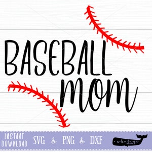 Baseball SVG, Mom PNG, Sports DXF, Field Cut File, Bat and Ball Clip ...