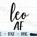 Leo AF SVG, Horoscope Dxf, Astrology PNG, Zodiac Design File ...