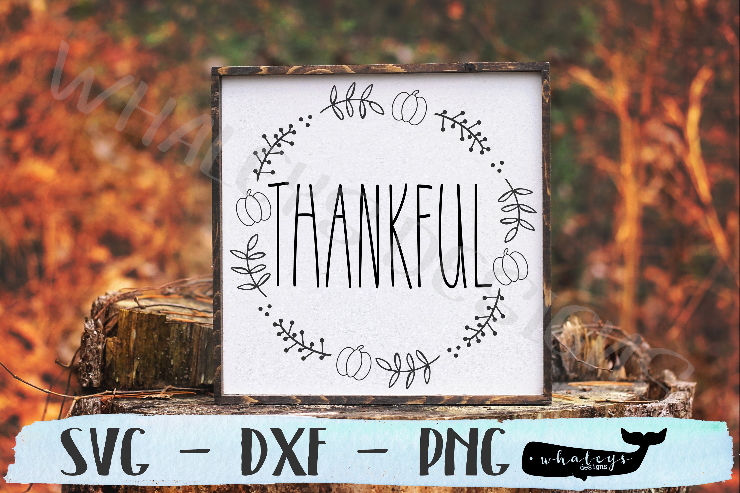 Thankful SVG Thanksgiving Dxffall PNG Give Thanks Clipart | Etsy