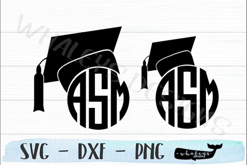 Graduation Cap Monogram SVG High School College Graduation - Etsy