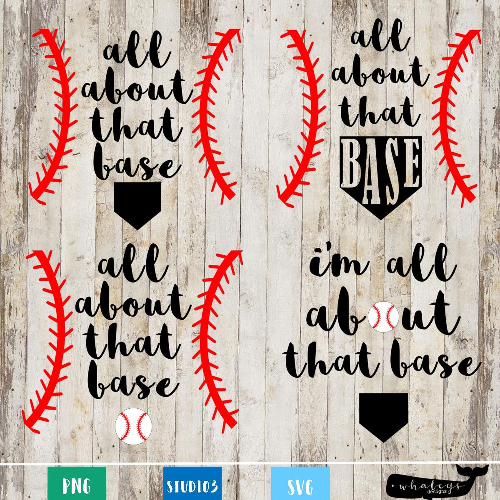 All About That Base Baseball SVG PNG and Studio3 Files. | Etsy