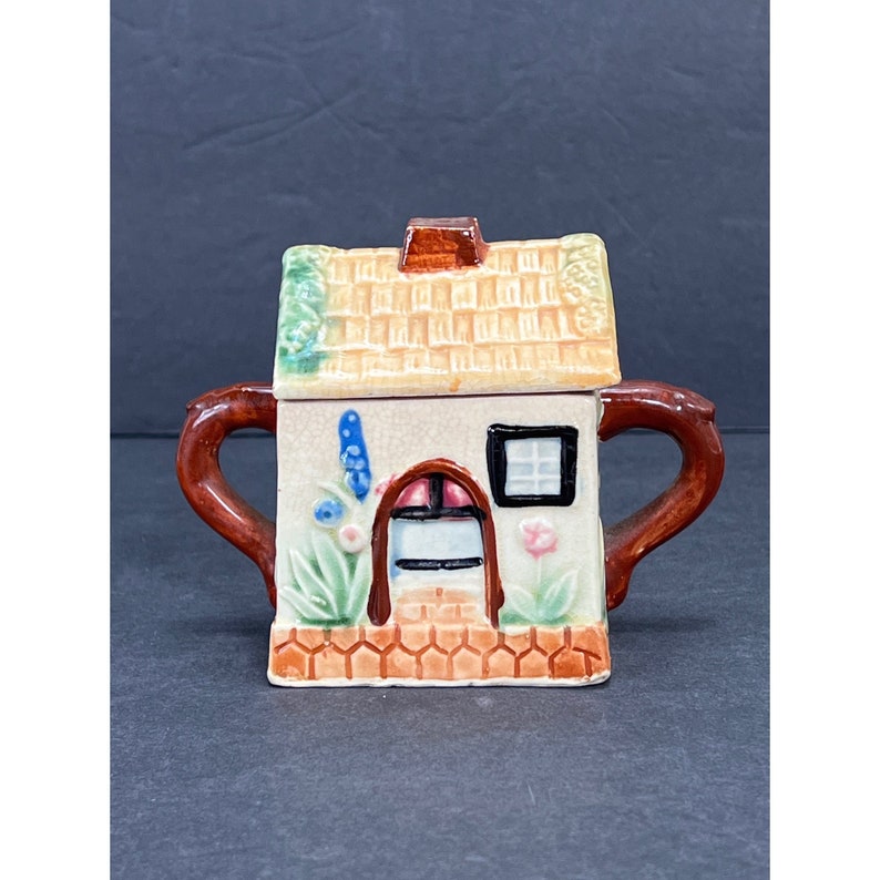 Vintage Cottage Ware Tea Set 3 Piece Set Teapot Sugar Creamer Lidded ...