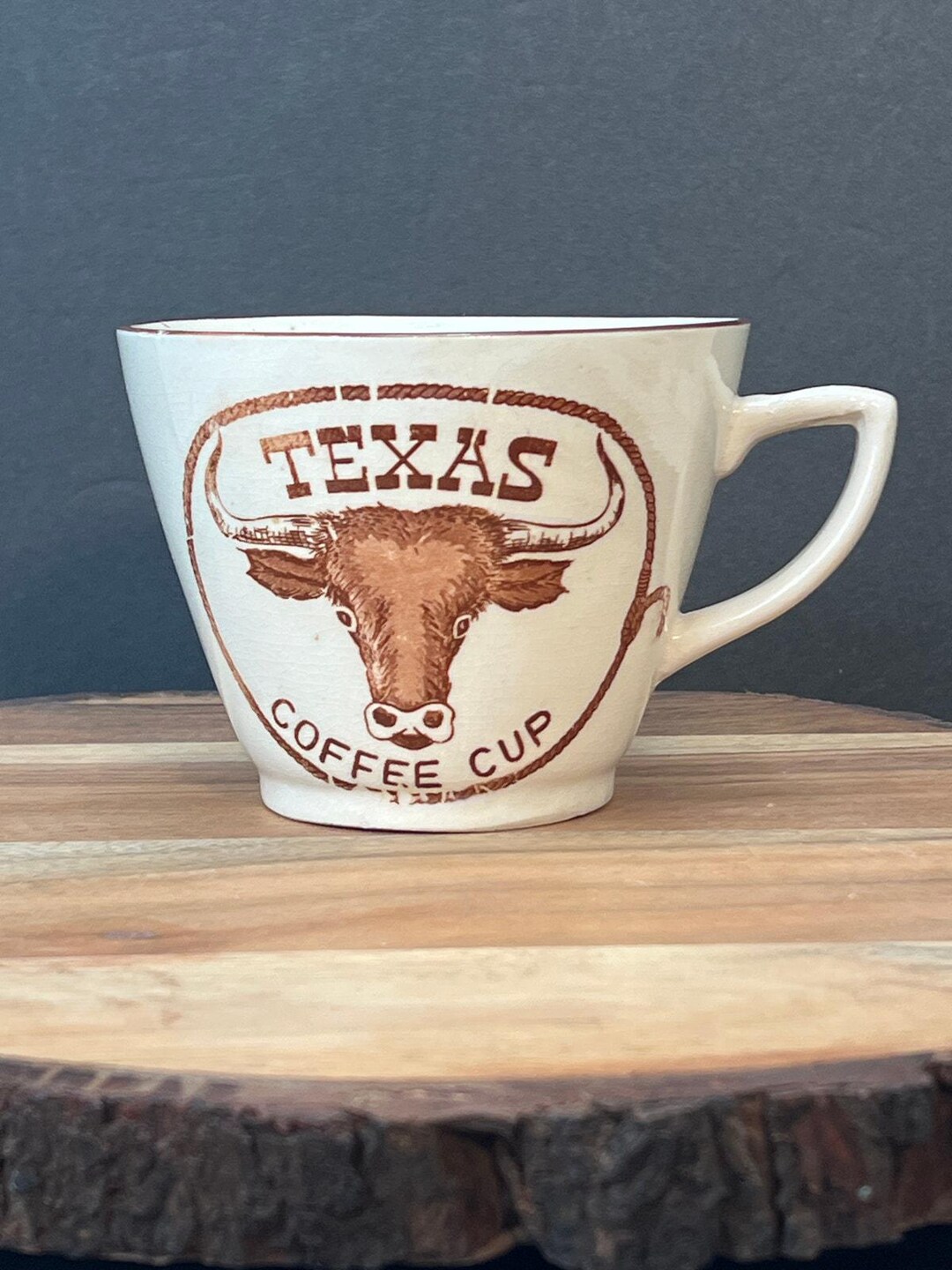 Vintage State of Texas Longhorn Jumbo Coffee Cup Mug Advertising ...