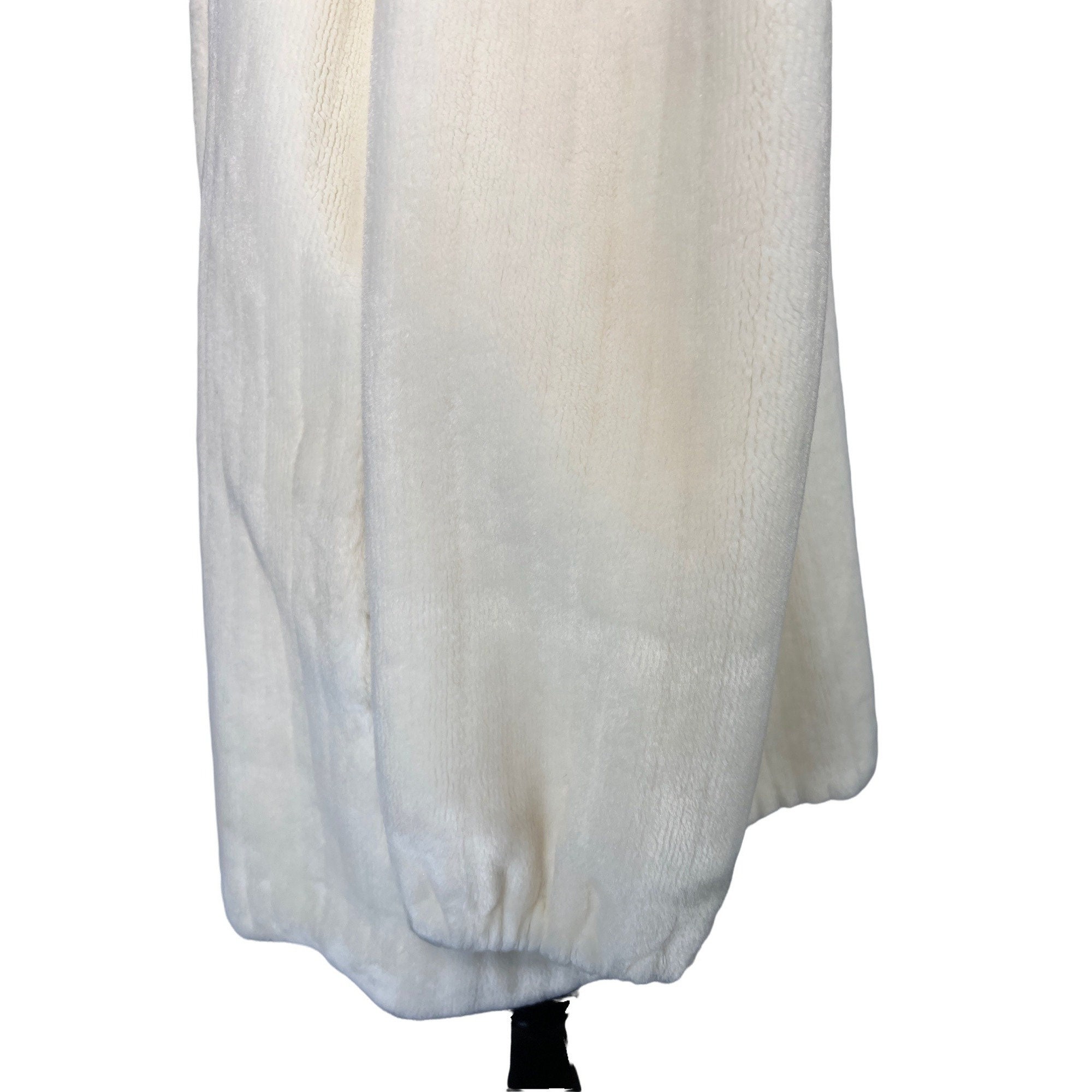 Borgessa by Casper Vintage Faux Fur Coat Medium Large Ivory Plush ...