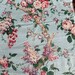 P Kaufmann Decorator Fabric Cotton Upholstery Aqua Floral Foliage ...
