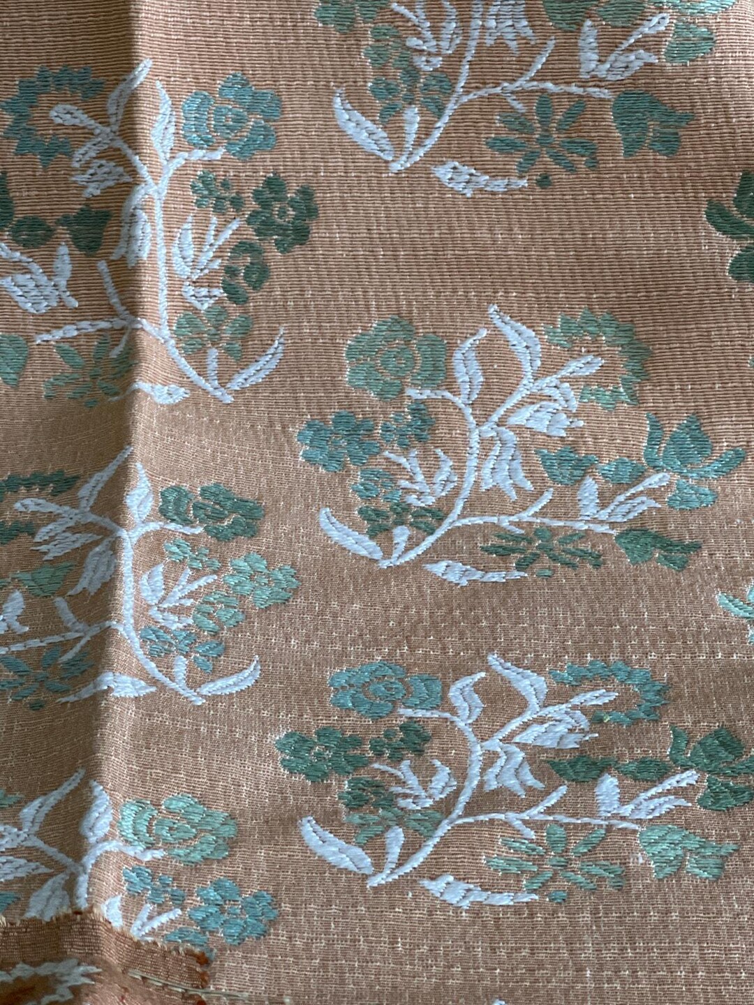 Vintage Greeff Upholstery Fabric Sample 26x18" Floral Brocade + 3 ...