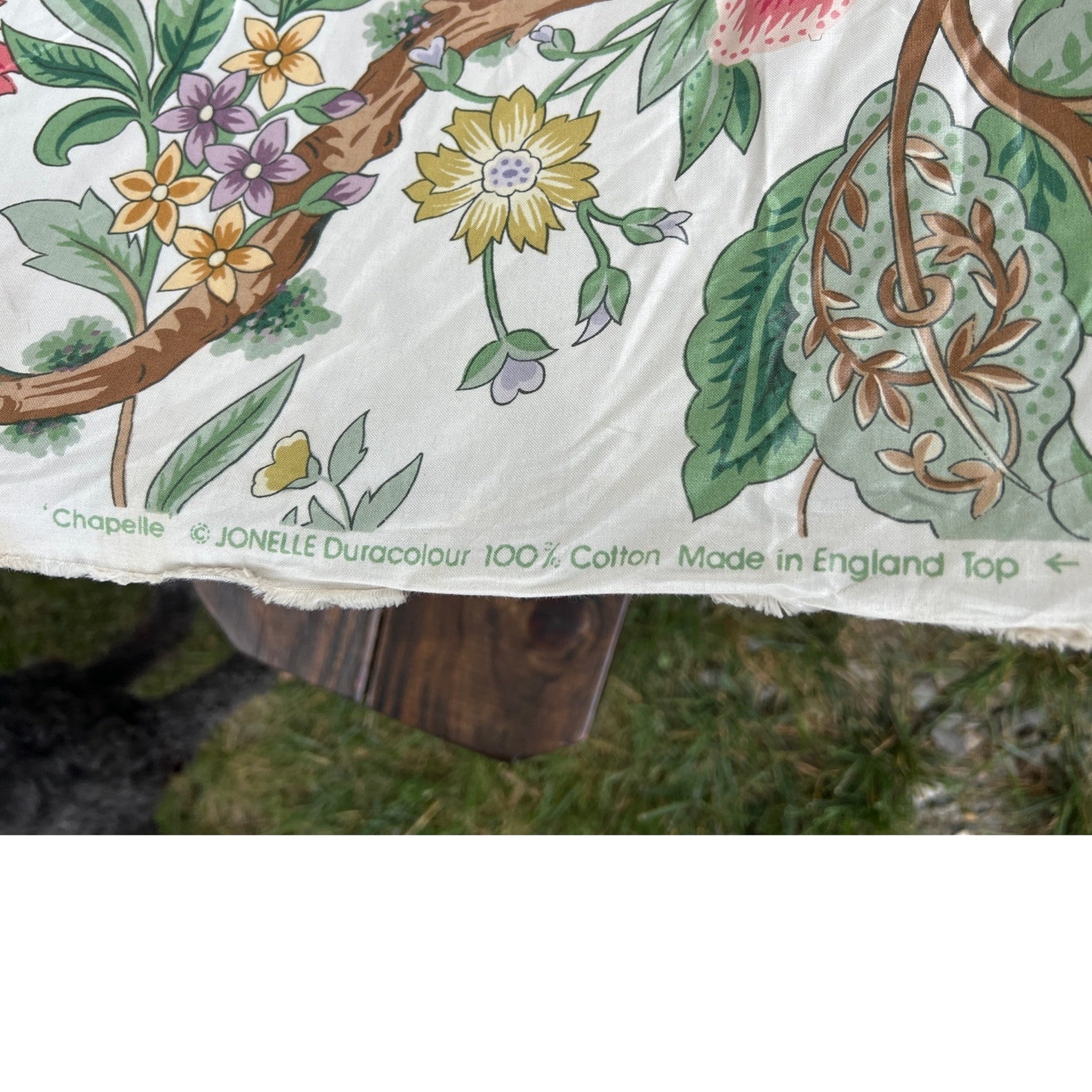 Vintage Jonelle Fabric Floral Chapelle Pattern Chintz England 80s by ...