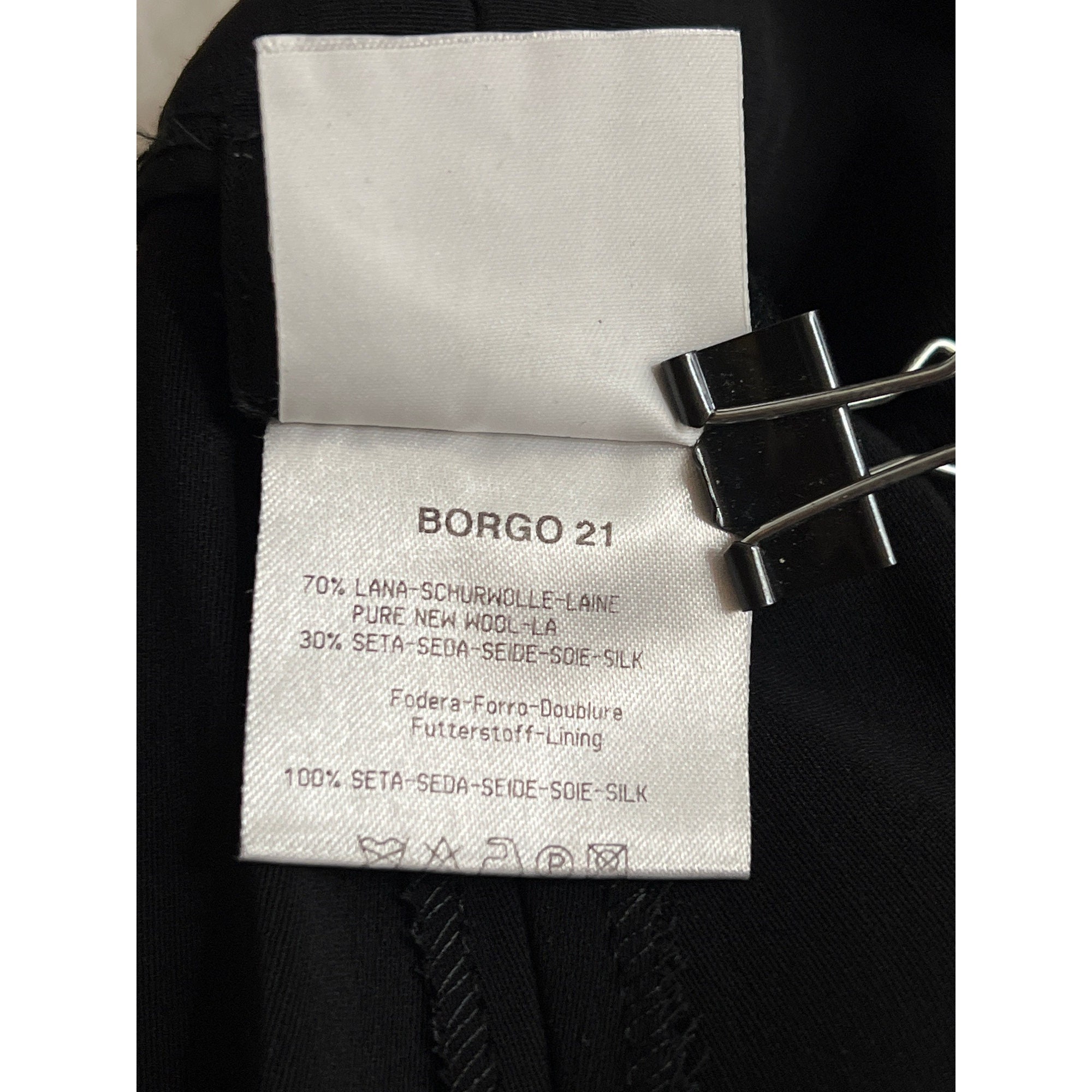 Giorgio Armani Pants Womens US 14 Borgo 21 Black Wool Silk Giorgio Armani Pants Womens US 14 Borgo 21 Black Wool Silk