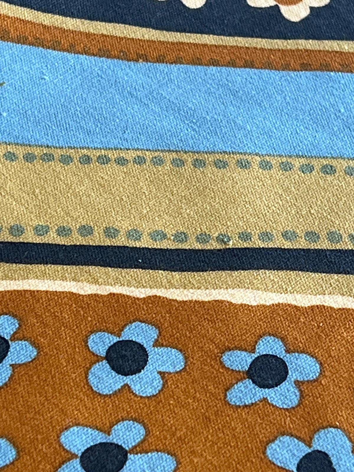 Vtg Janet Cornell Bandanna Fabric Hand Printed Fabric 1978 Upholstery ...