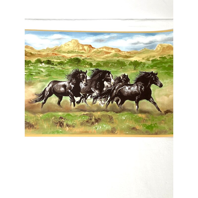 Western Cowboy Wallpaper Border - Etsy