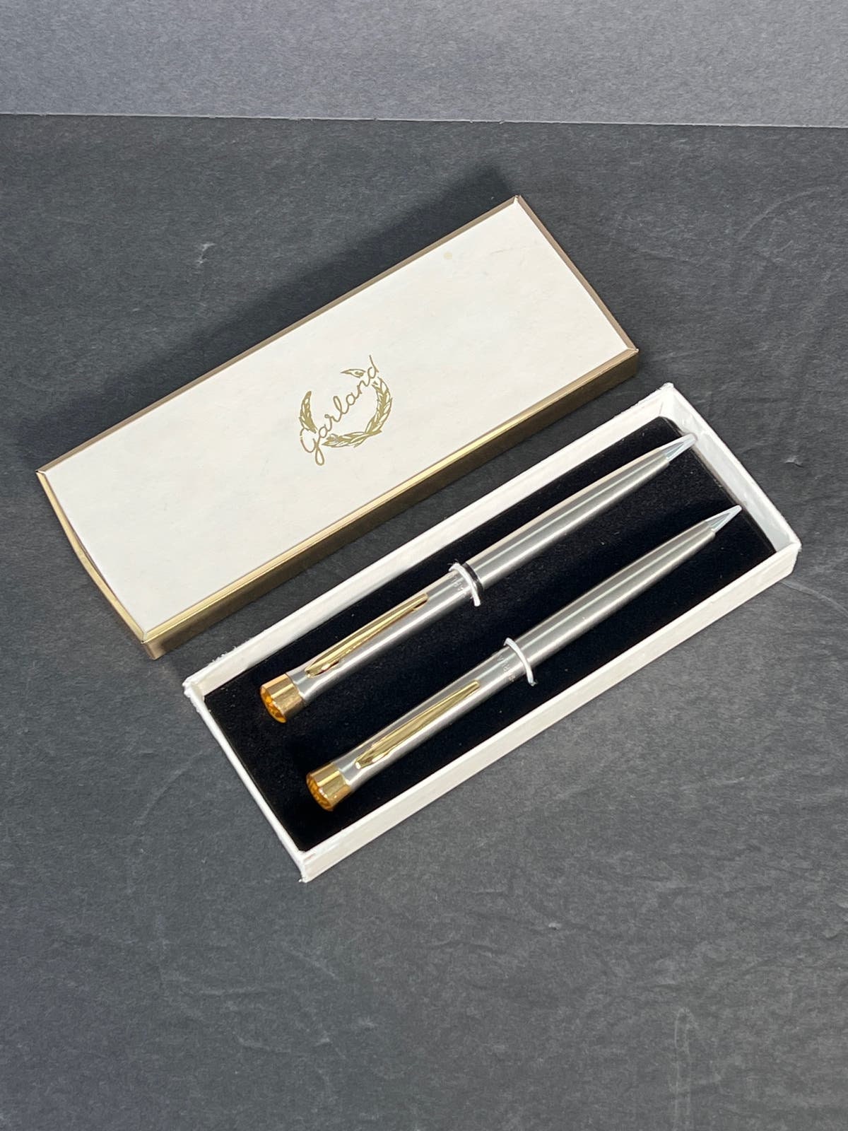 Vintage Garland Pen & Mechanical Pencil Set Bubble Top Hi Tuff W/ Box ...