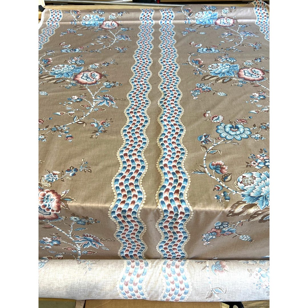 Vintage Upholstery Fabric Bloomcraft Luther Travis Floral Chintz ...