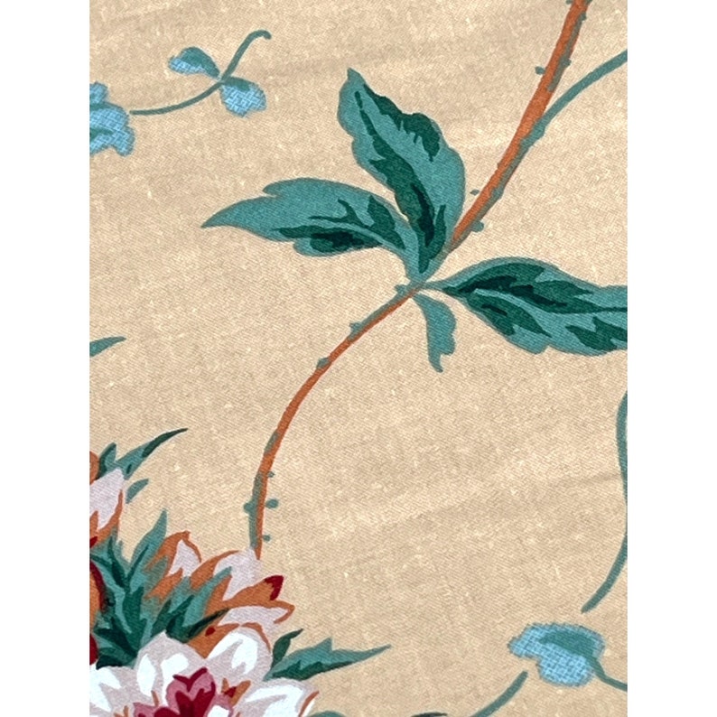 Jay Yang Fabric Floral Vines Raleigh Sepia Home Decor Cotton Chintz ...