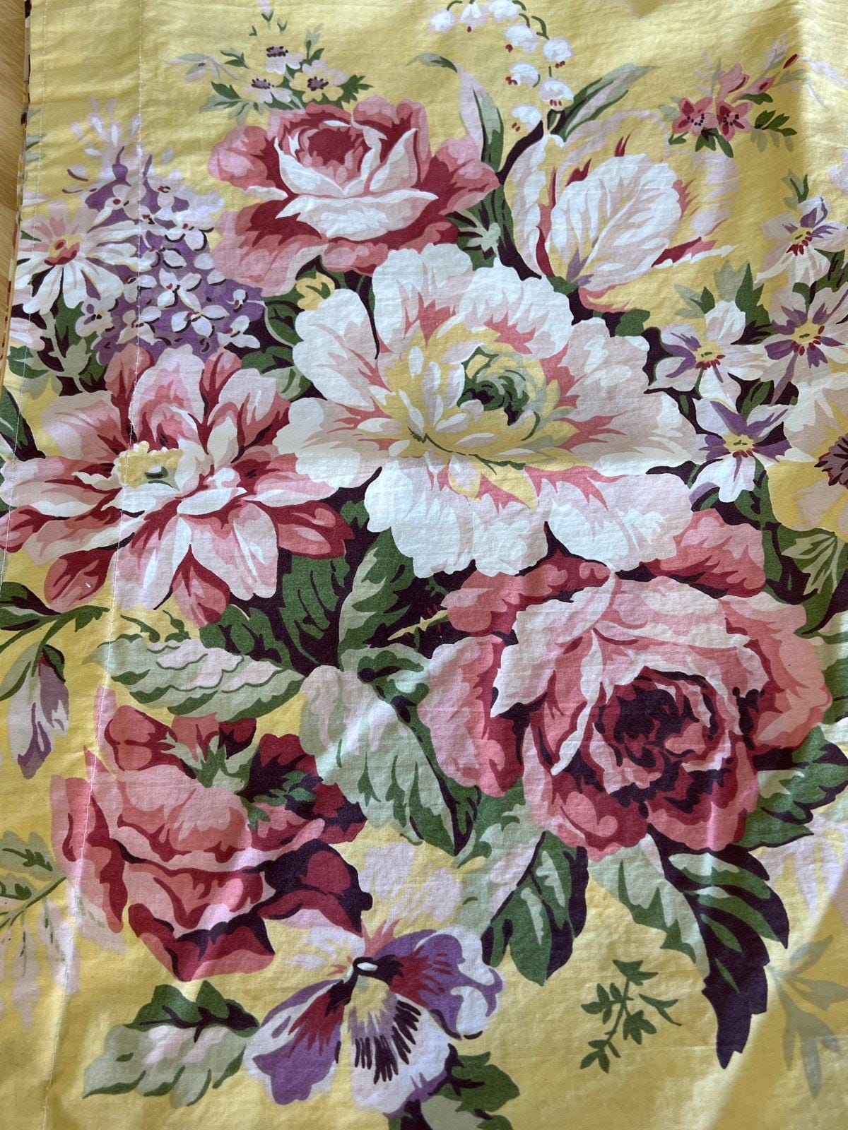 Vtg Ralph Lauren Brooke Sophia Pillow Shams 2 Set Standard Yellow ...