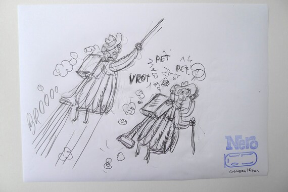 Original Pencil Sketch Nero Tut Tout Toet | Etsy