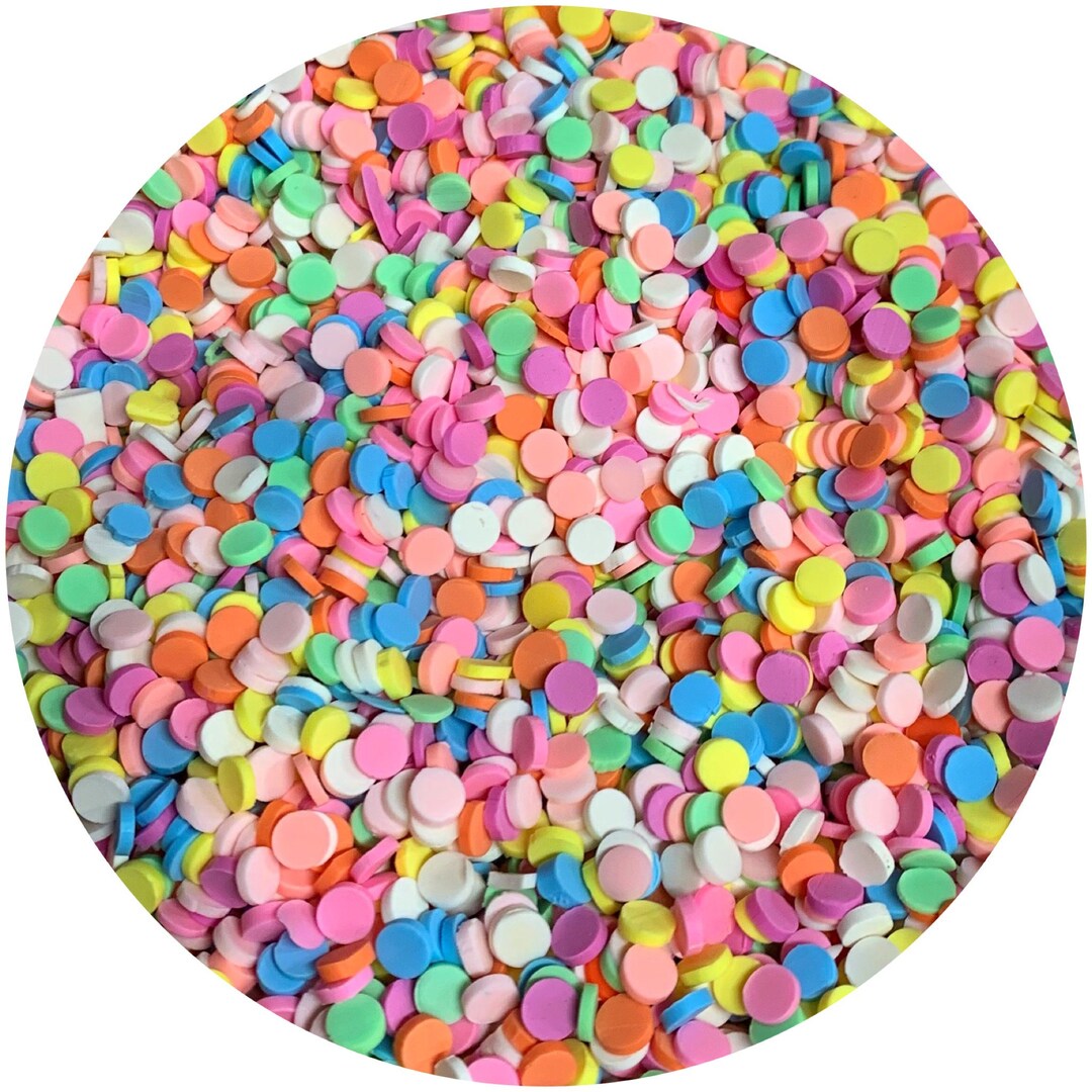 Confetti Flat Rainbow Faux Sprinkle Mix - Etsy
