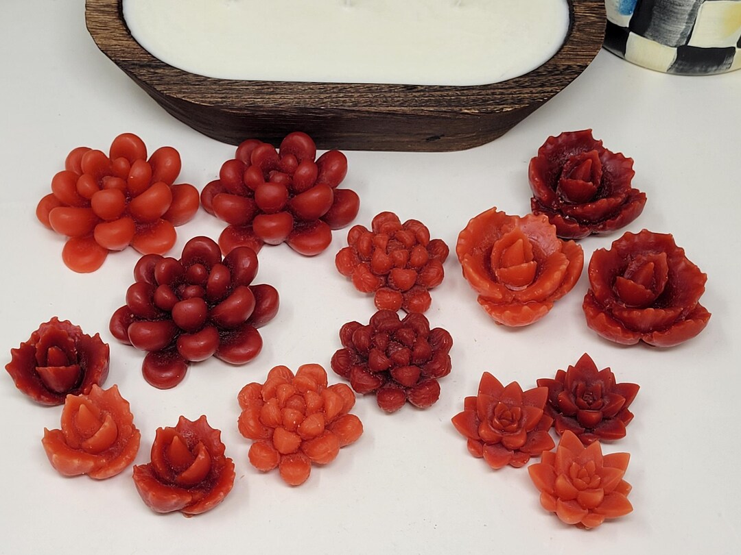 Succulents Wax Embeds Candle Making Fake Flowers Dough Bowls Fall ...