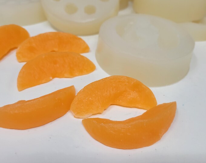 Wax Embed SILICONE MOLD for Peach Slices Food Grade Safe Tear Proof ...
