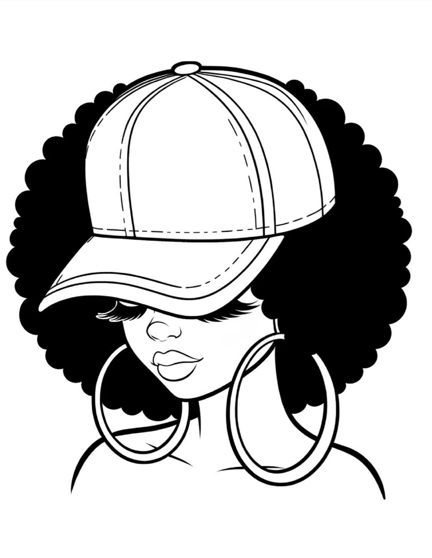 Baseball CAP Afro Girl - Etsy