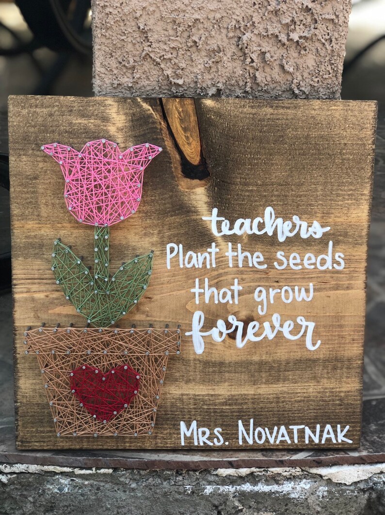 Teacher Gift, Personalized Teacher Sign, Lettered Gifts, String Art for ...