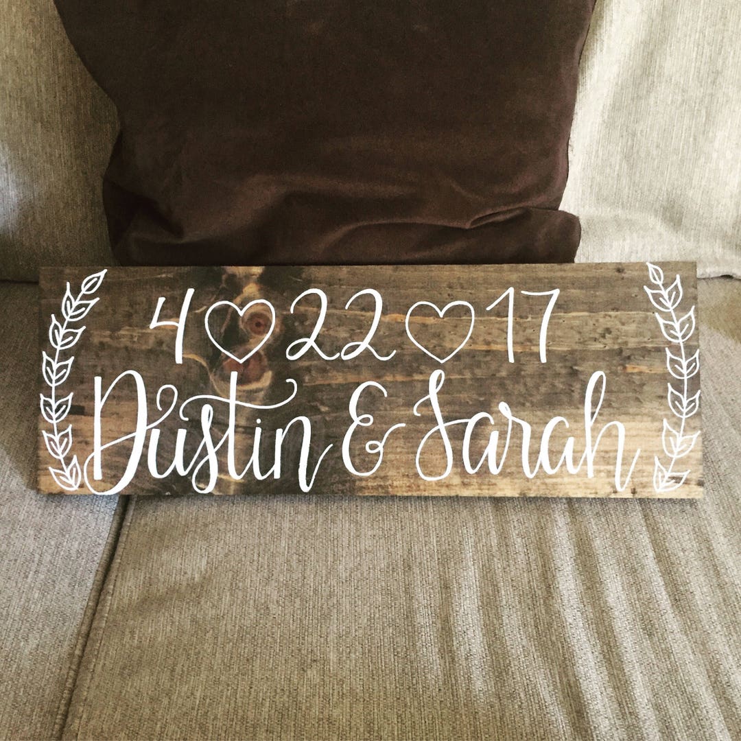 Hand Lettered Wedding Sign, Engagement Picture Prop, Wedding Photo Prop ...