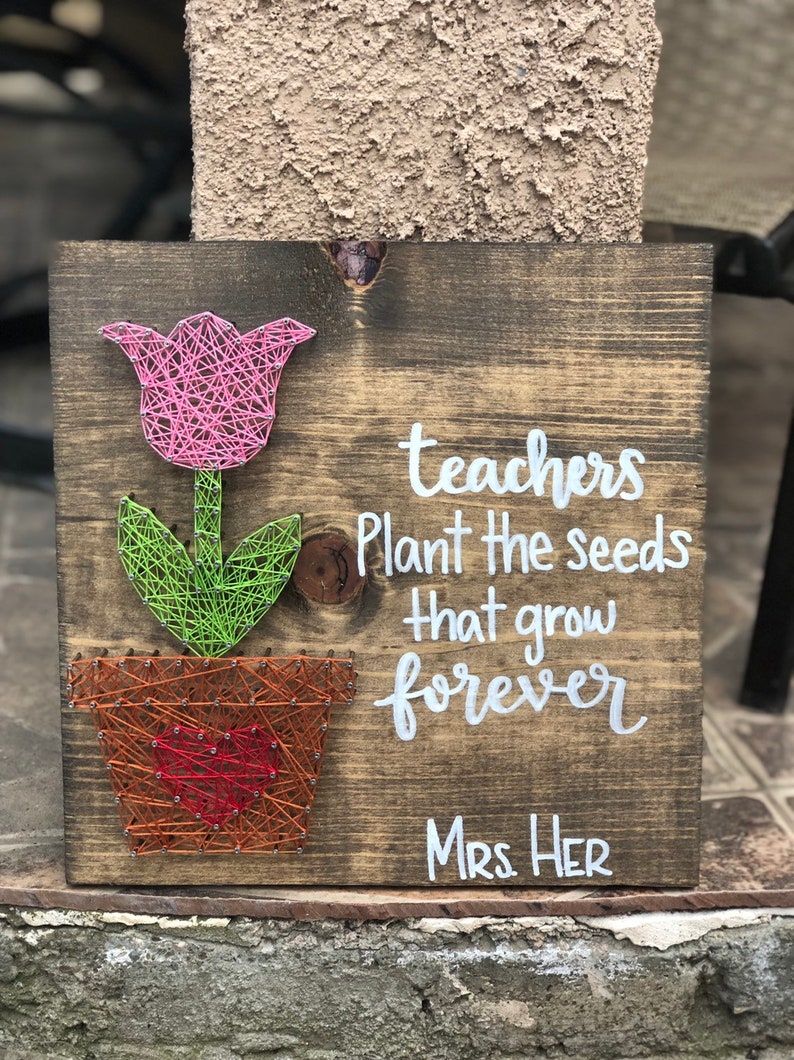 Teacher Gift, Personalized Teacher Sign, Lettered Gifts, String Art for ...
