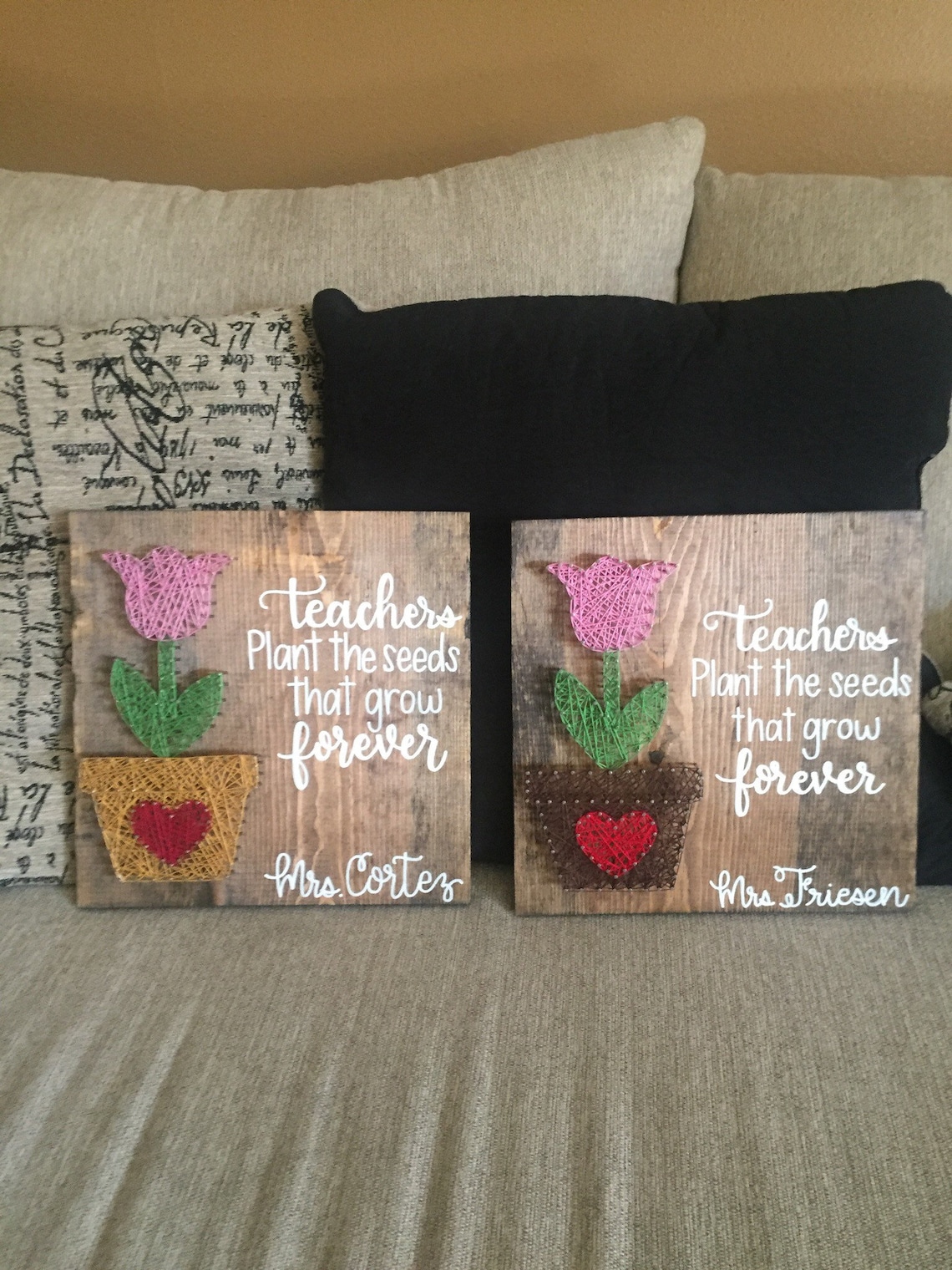 Teacher Gift, Personalized Teacher Sign, Lettered Gifts, String Art for ...