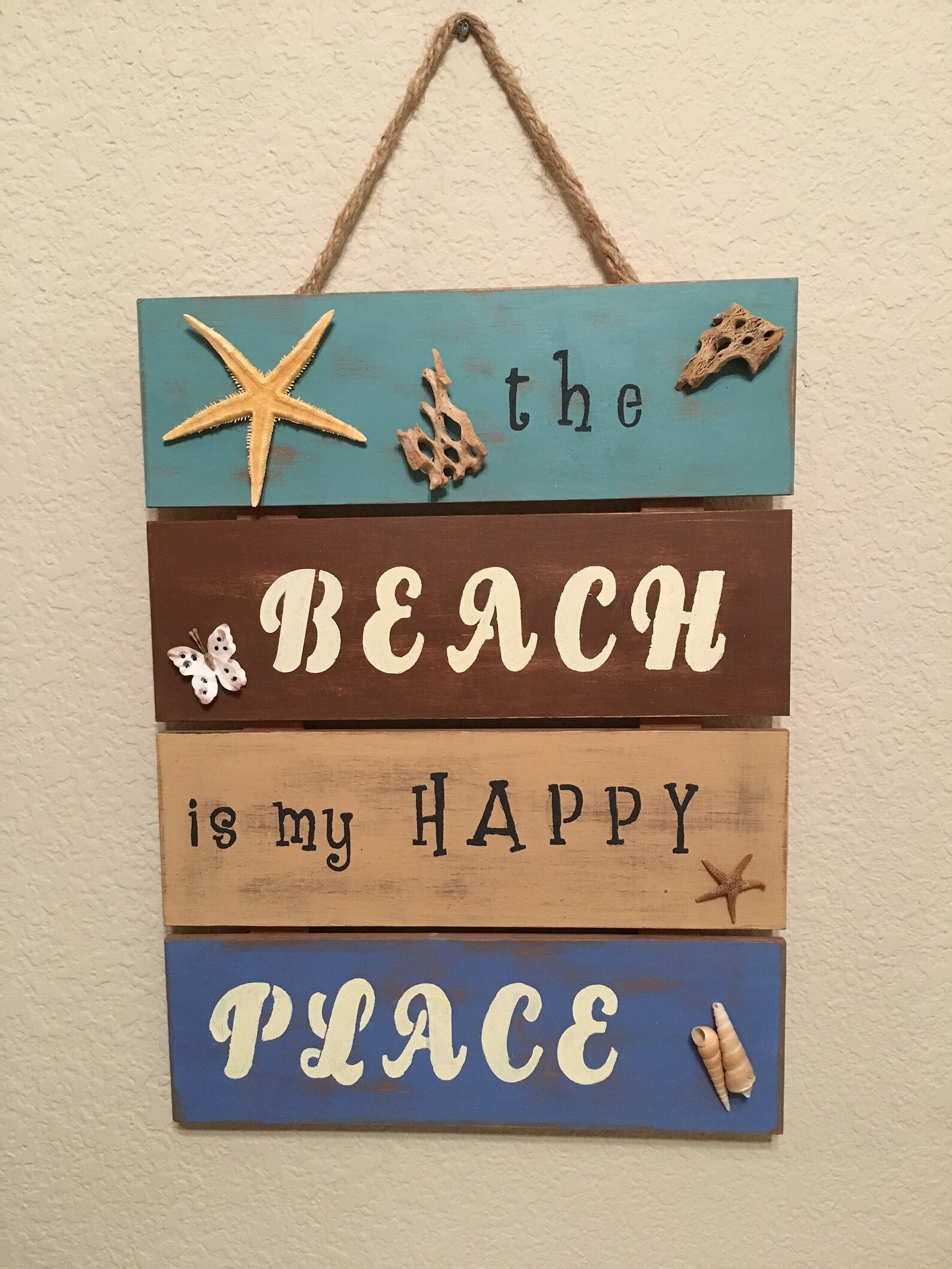 Rustic Wood Beach Sign, Rustic Wood Coastal Sign, Beach Embellishments ...