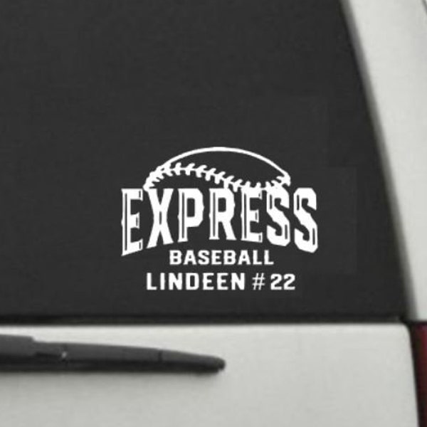 Baseball Car Decal - Etsy