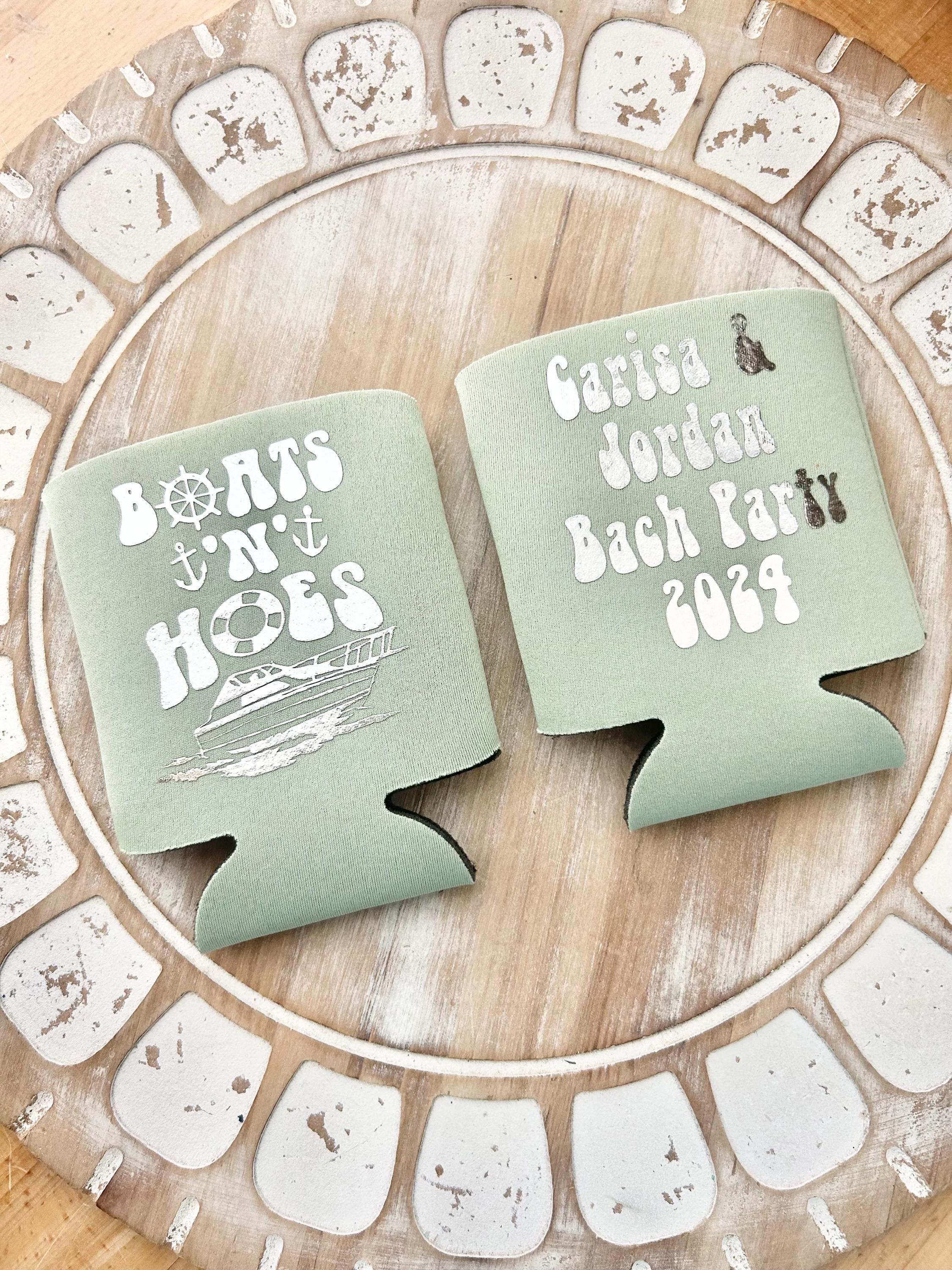 Retro Boats N Hoes Can Cooler: Personalized Nautical Party Favor - Etsy