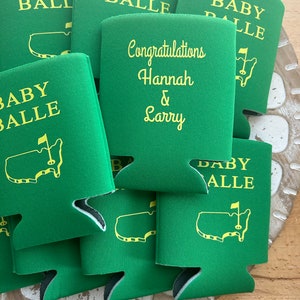 Personalized Golf Baby Shower Can Coolers: Masters Theme Party Favors ...