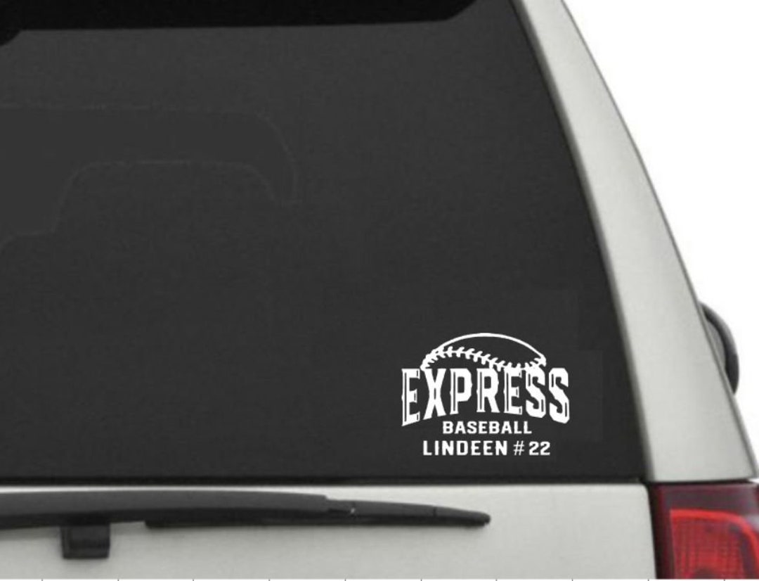 Custom Team Baseball Team Decal Baseball Sticker Personalized Baseball ...