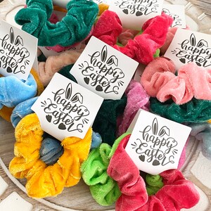 Happy Easter Scrunchies Bunny Scrunchie Easter Basket Stuffers Easter ...