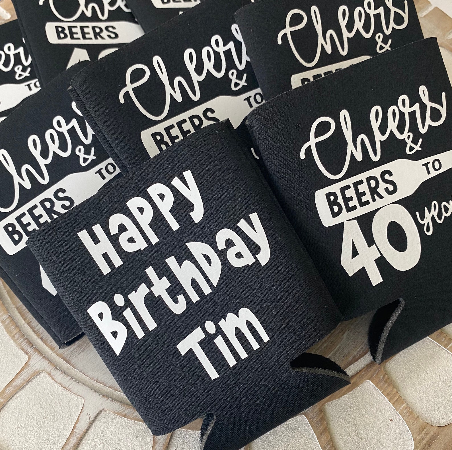 Cheers to 40 Years 40th Birthday Can Coolers Cheers to 40 | Etsy