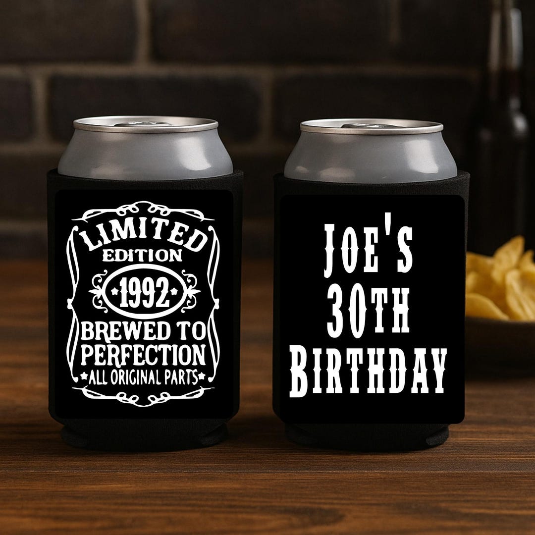30th Birthday Can Cooler, Limited Edition Party Favor, Brewed to ...