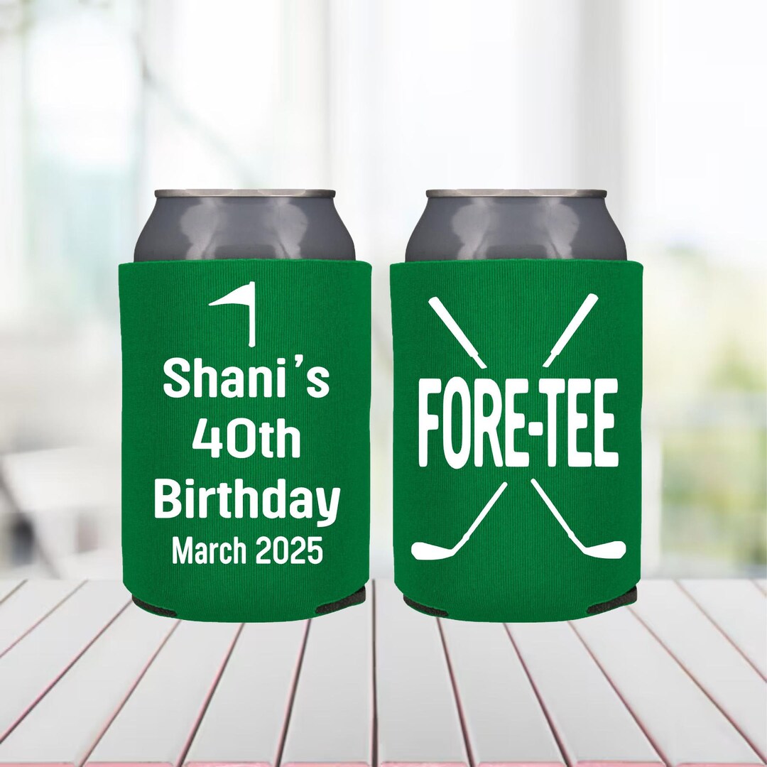 Foretee Birthday Can Cooler Golf Party Favor 40th Surprise Party ...