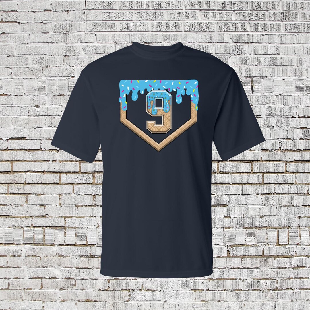 Dri-fit 10th Birthday Baseball Shirt: Blue Ice Cream Drip - Etsy