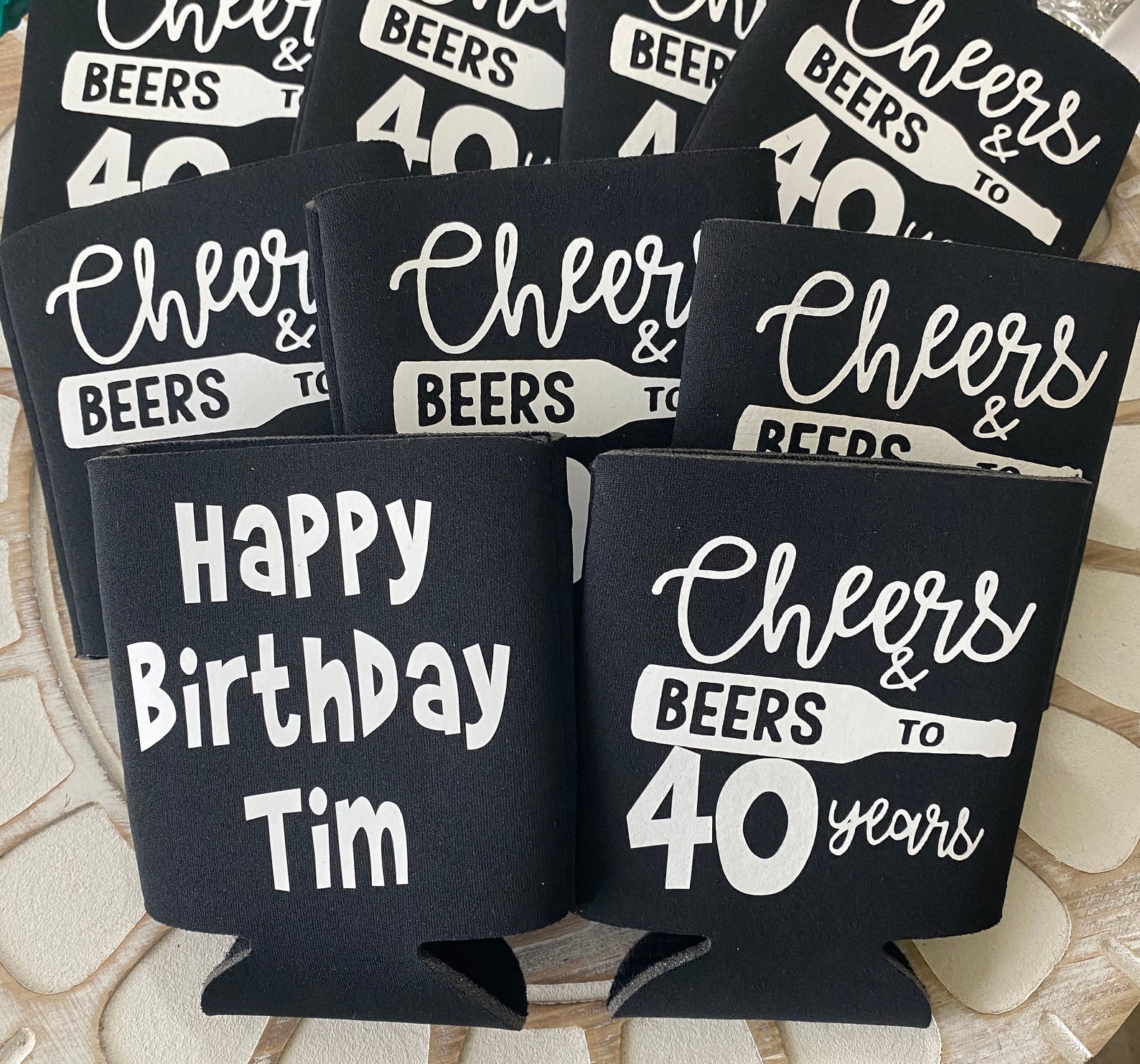 Cheers to 40 Years 40th Birthday Can Coolers Cheers to 40 | Etsy